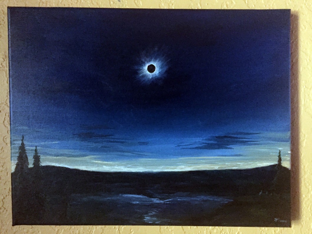 Solar Eclipse II – Space Art by Christopher Doll