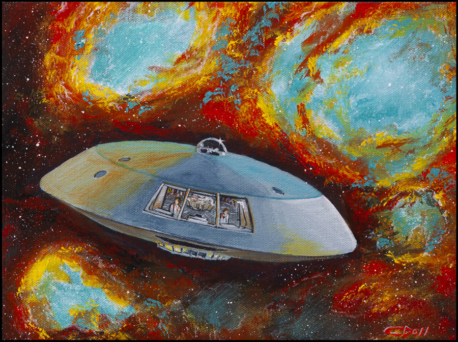 3 Spaceships – Space Art by Christopher Doll