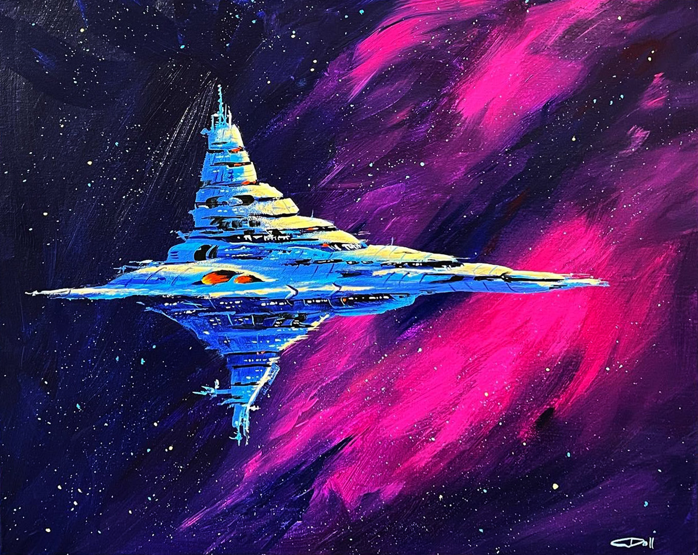 Nebula Travelers VII (original) – Space Art by Christopher Doll