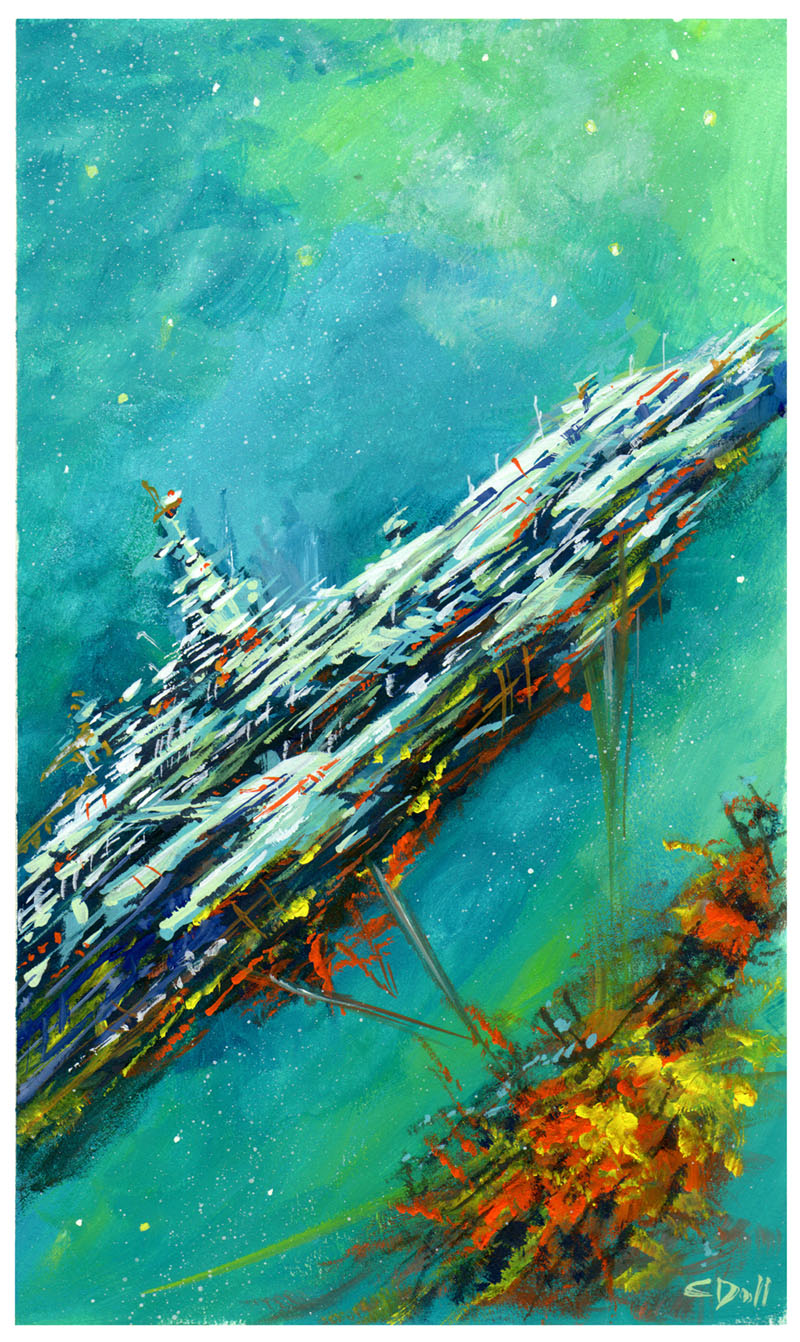 Space Battle II – Space Art by Christopher Doll